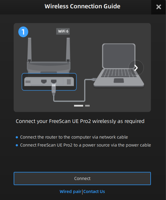 Device Pairing - FreeScan UE Pro2