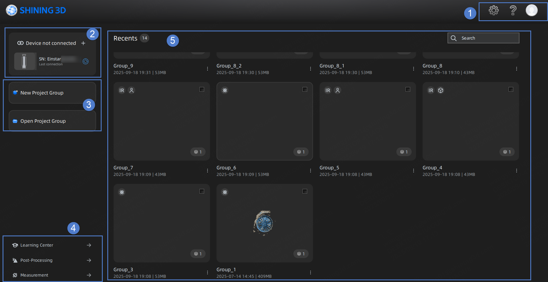 Home Screen - EXStar Hub