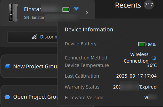 Home Screen - EXStar Hub